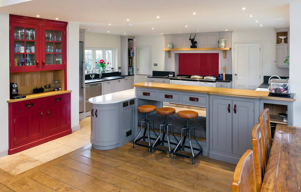 Colourful Kitchen With Dog Bed | Nathan Levick Kitchens